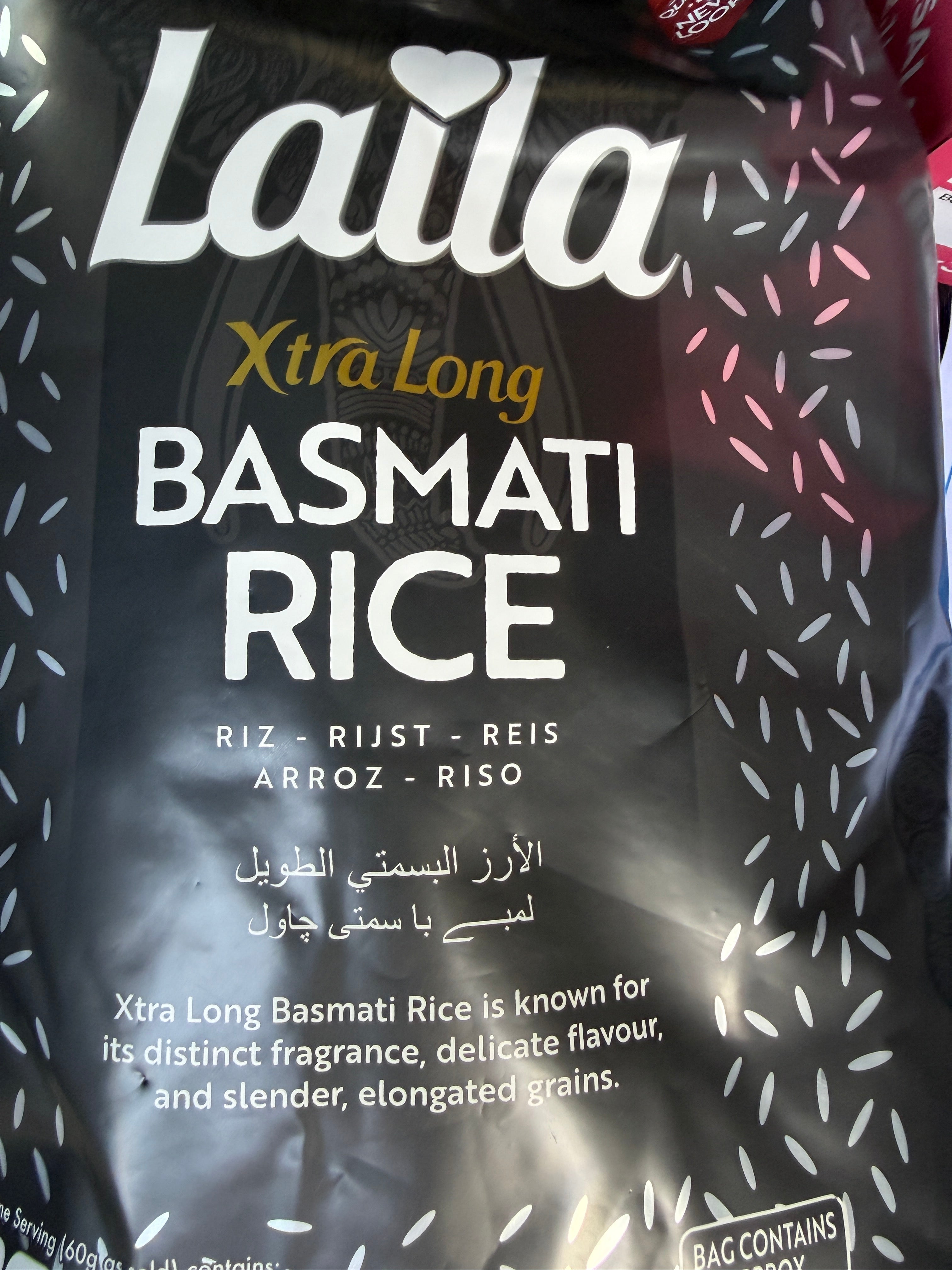 Laila Xtra Long Grain Basmati Rice -5kg – GrosGo